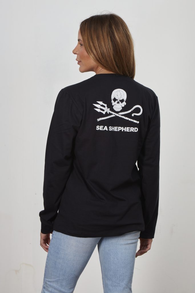 Camiseta Jolly Roger - Manga Longa - Preta - 100% algodão BCI - Loja da ...